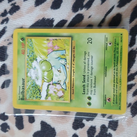 Pokemon | Toys | Original 995 Basic Pokmon Bulbasaur Card 4412 | Poshmark